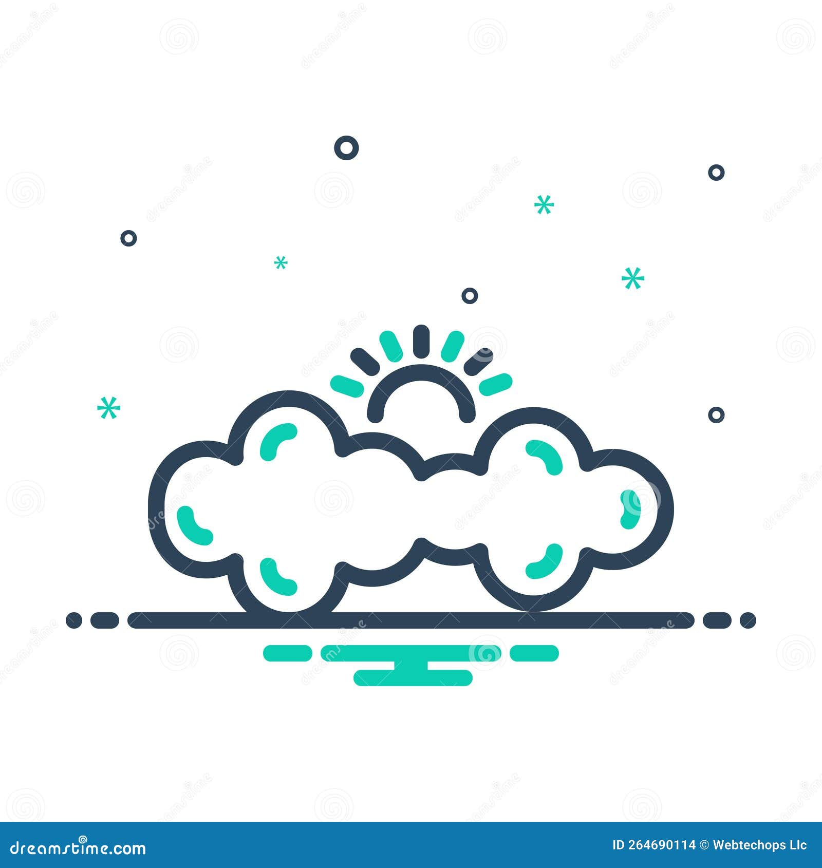 Mix Icon for Could, Sunny and Predict Stock Illustration - Illustration ...