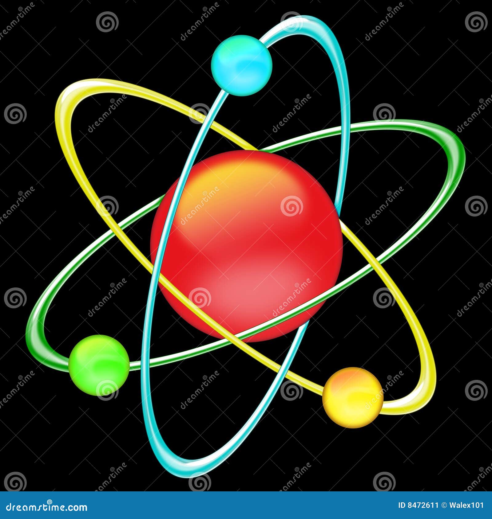 Couleur D'atome - Fond Noir Illustration Stock - Illustration du ...