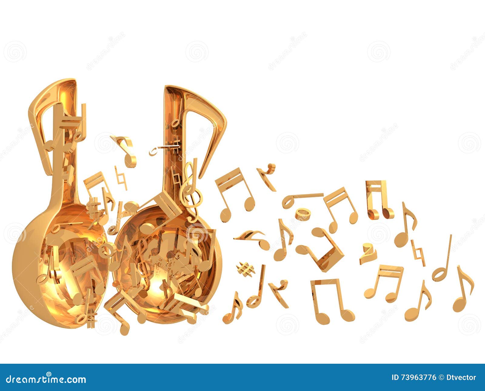 Couleur D'or De Porte Ouverte De Musique Illustration Stock ...