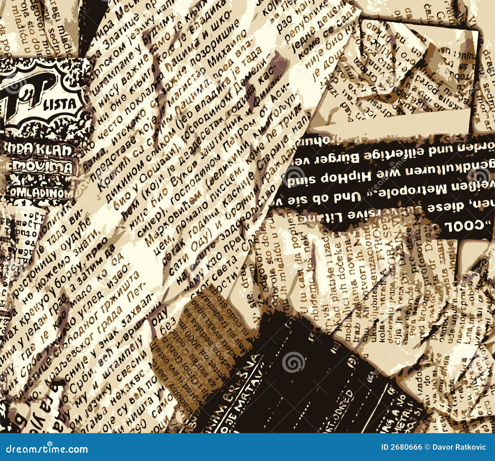 Couleur De Grunge De Journal Illustration de Vecteur - Illustration du ...