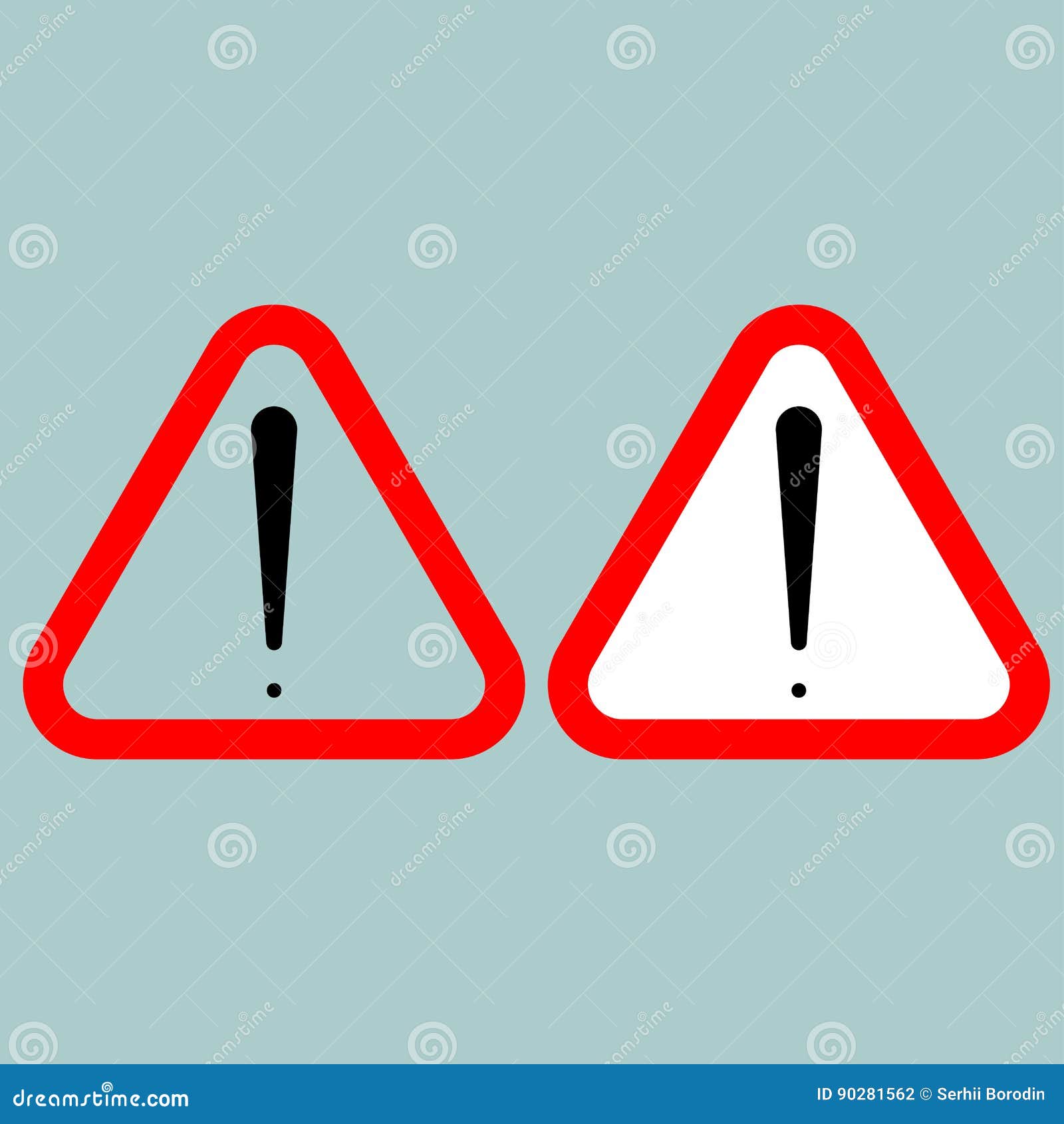 Couleur Rouge Et Noire D'attention De Signe Illustration de Vecteur ...