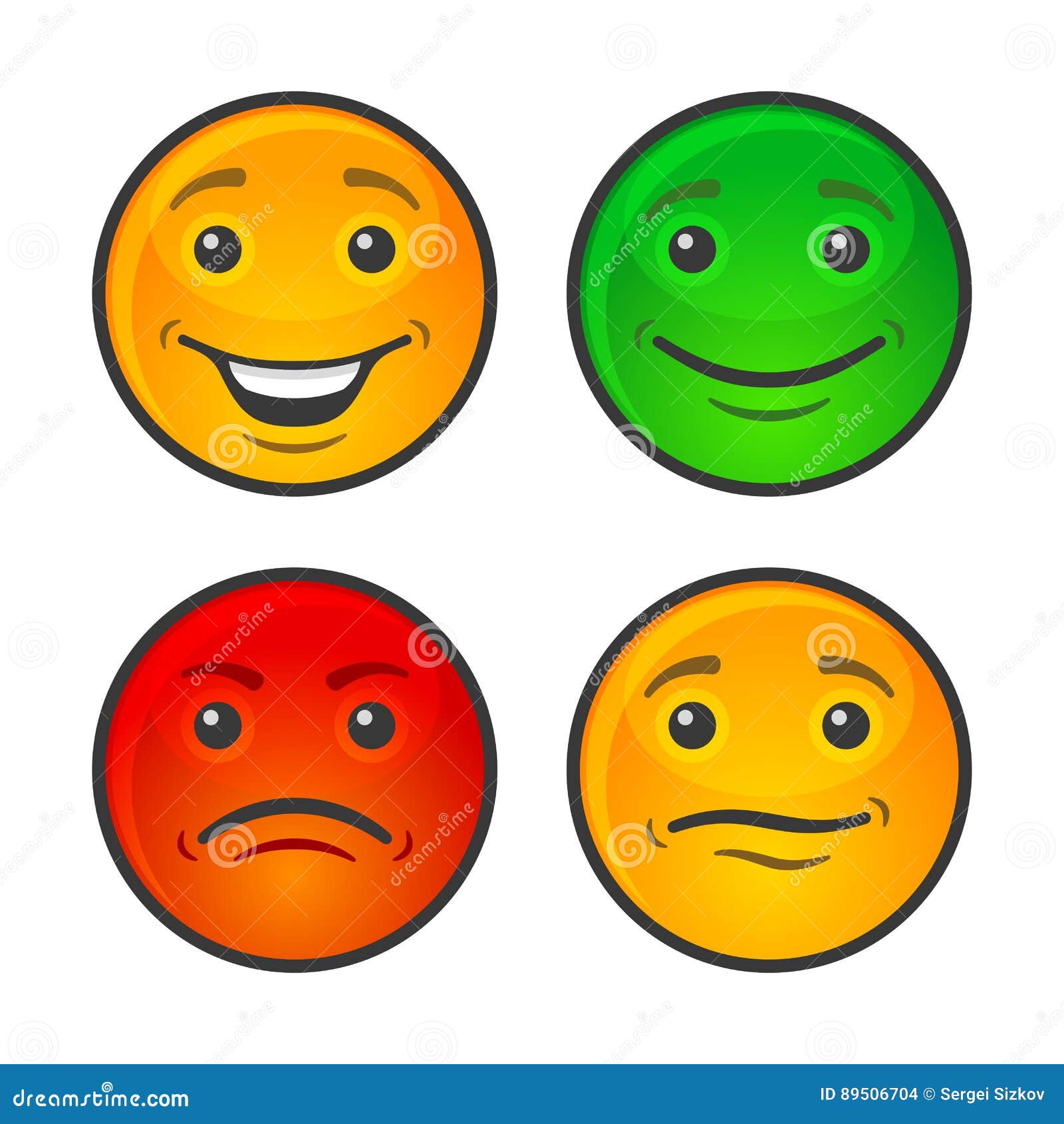 Couleur Smiley Face Icons Set Vecteur Illustration de Vecteur ... Couleur Smiley Face Icons Set Vecteur Illustration de Vecteur ...