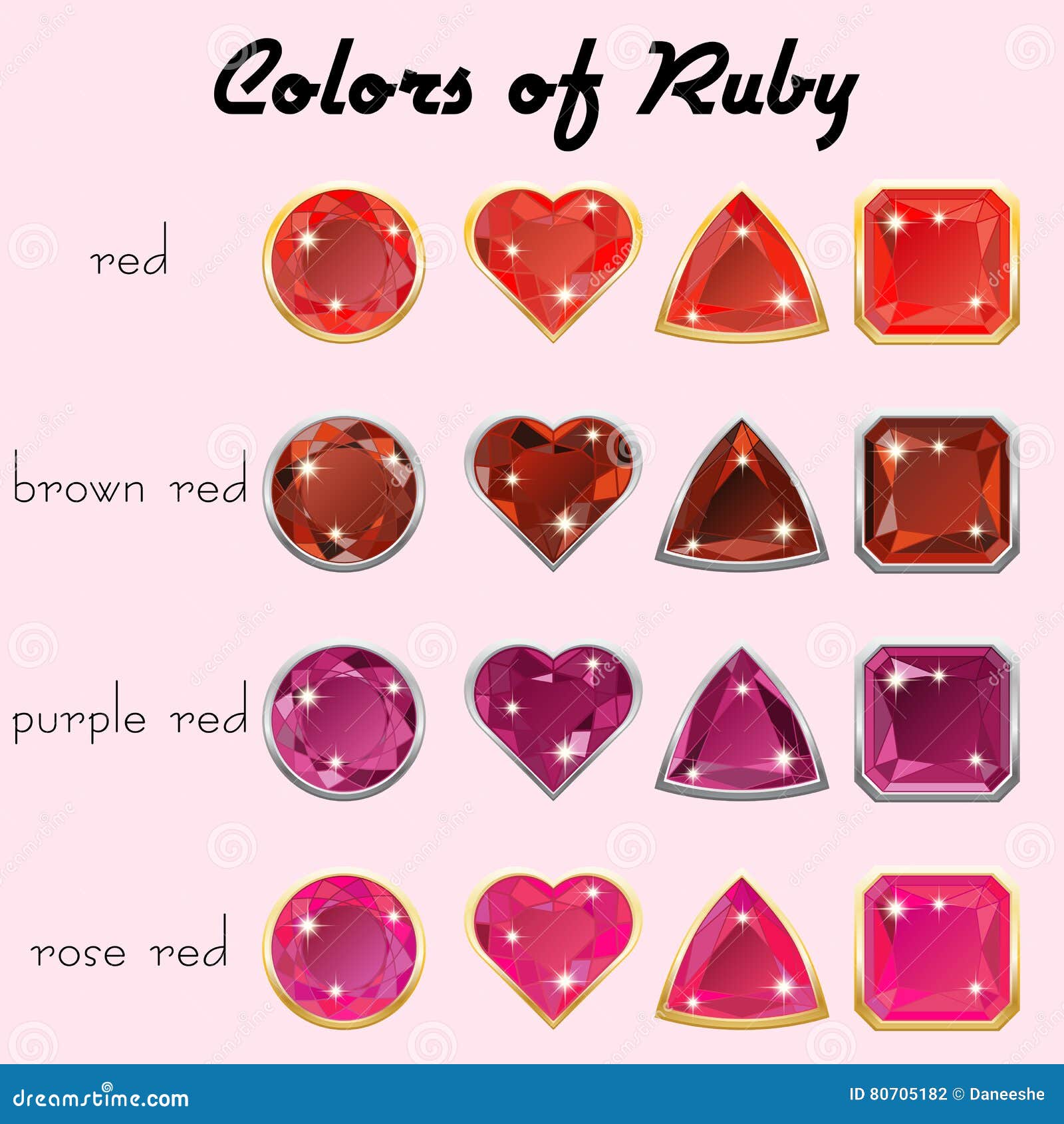 Couleurs de rubis illustration de vecteur. Illustration du ramassage ...