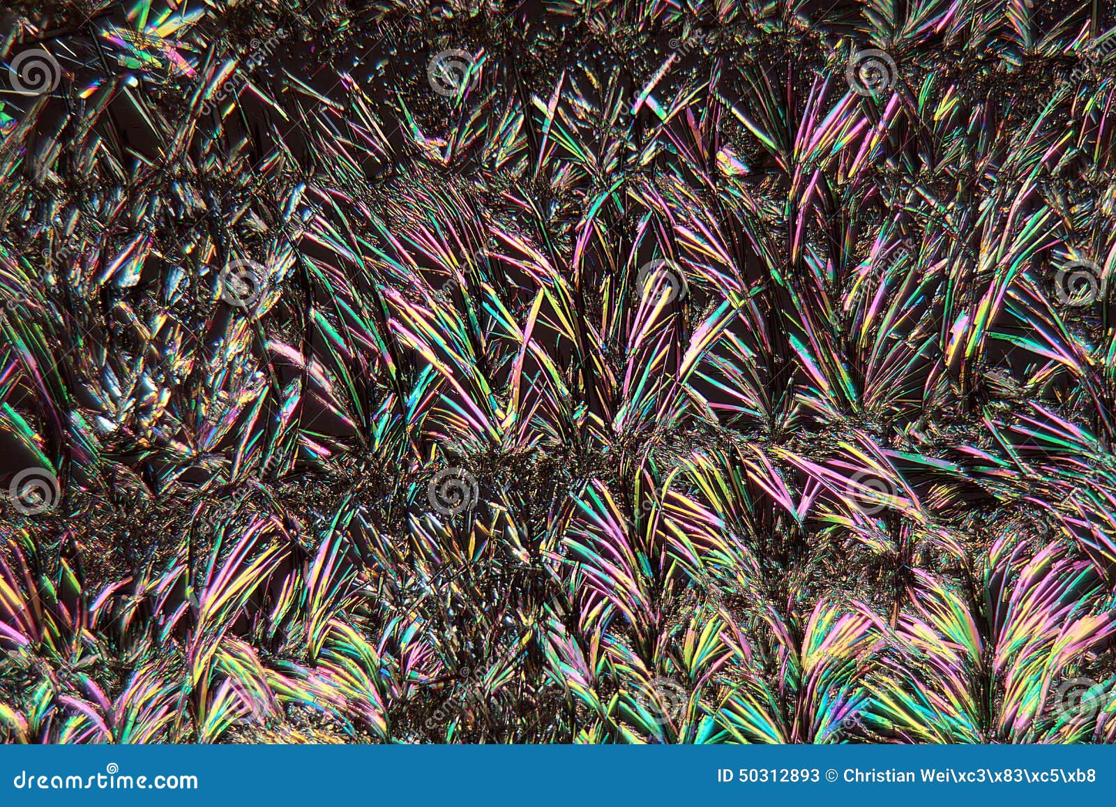 Coumarin Crystals Under The Microscope Royalty-Free Stock Photography ...