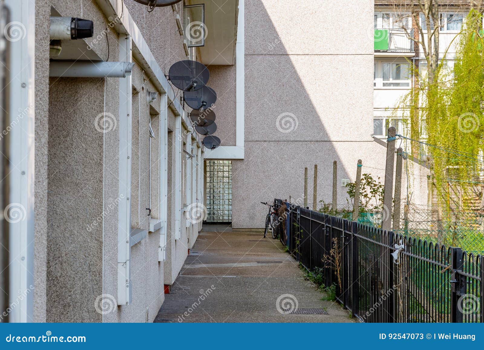 Council Housing Block In The UK Stock Image - Image of backyard ...