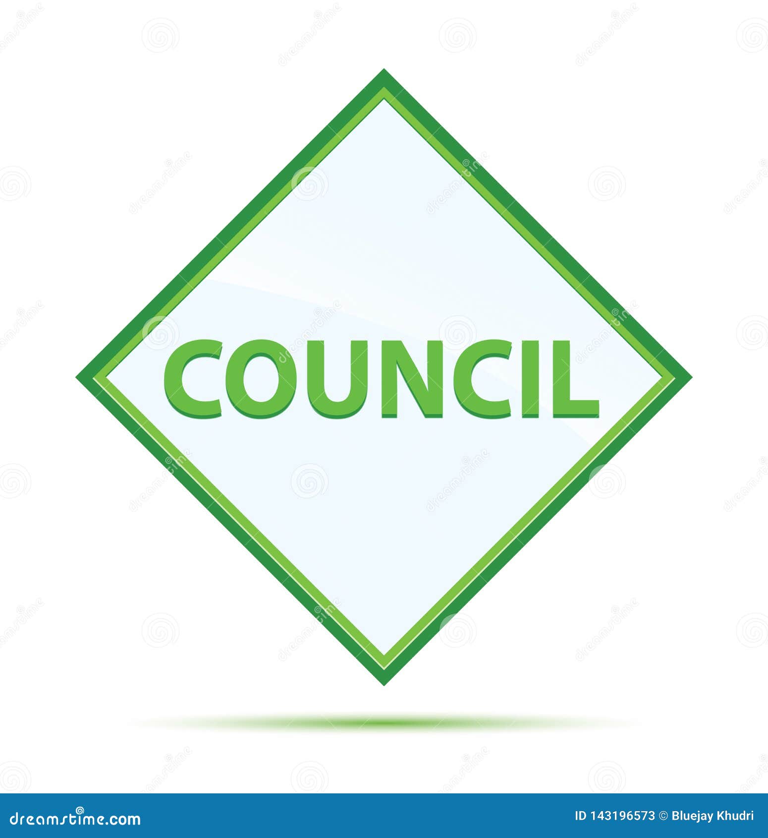 Council Modern Abstract Green Diamond Button Stock Illustration ...