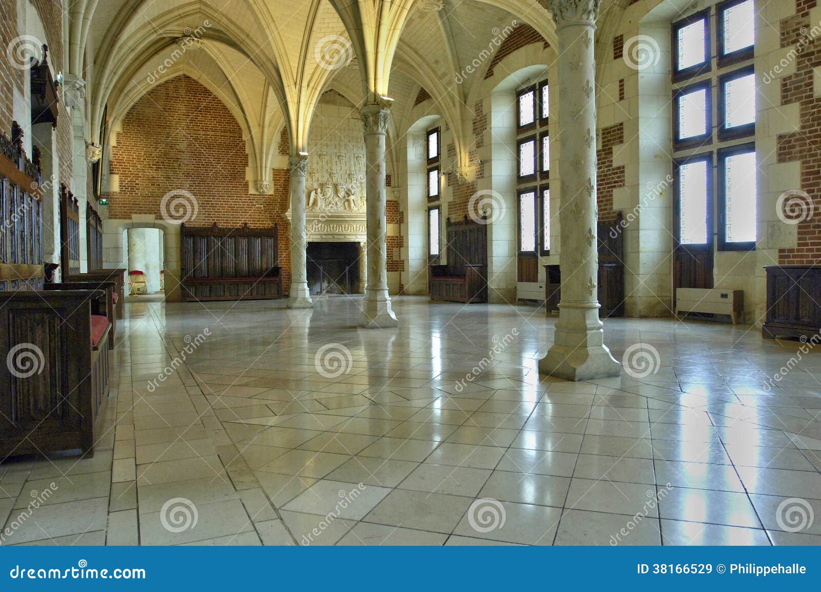 Council Room in the Amboise Castle Stock Image - Image of historical ...