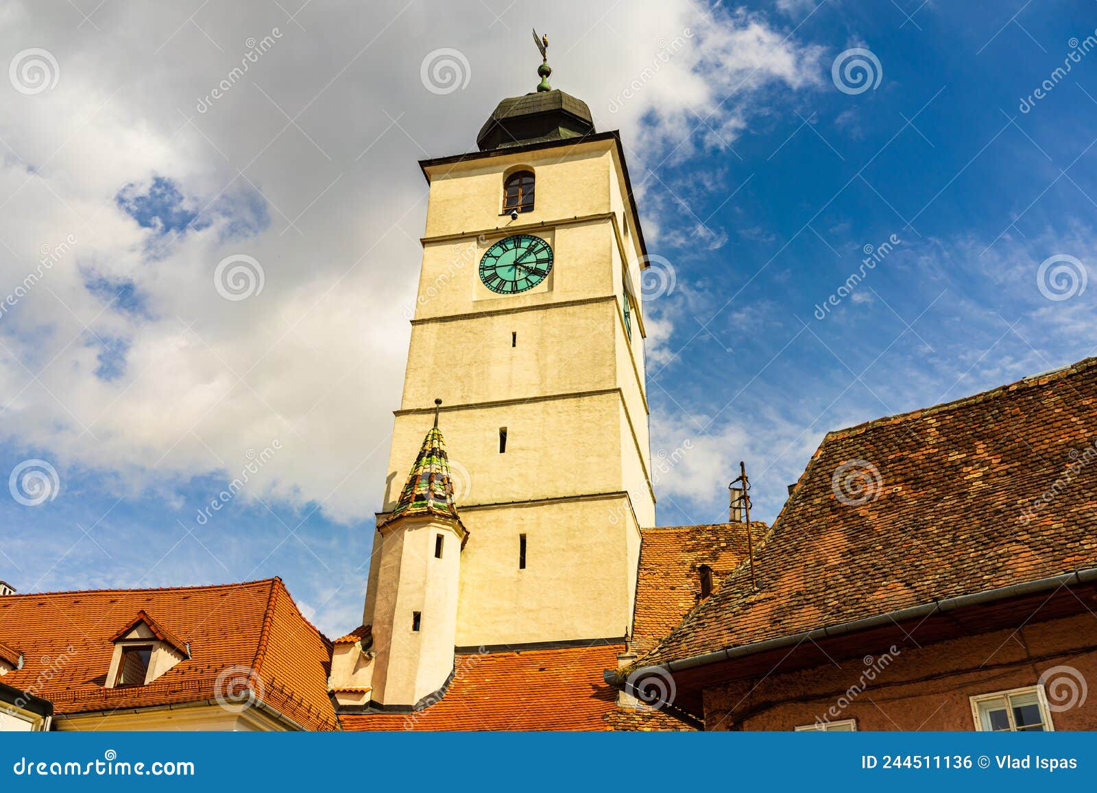 Council Tower in the Old Town, Sibiu Stock Photo - Image of city ...