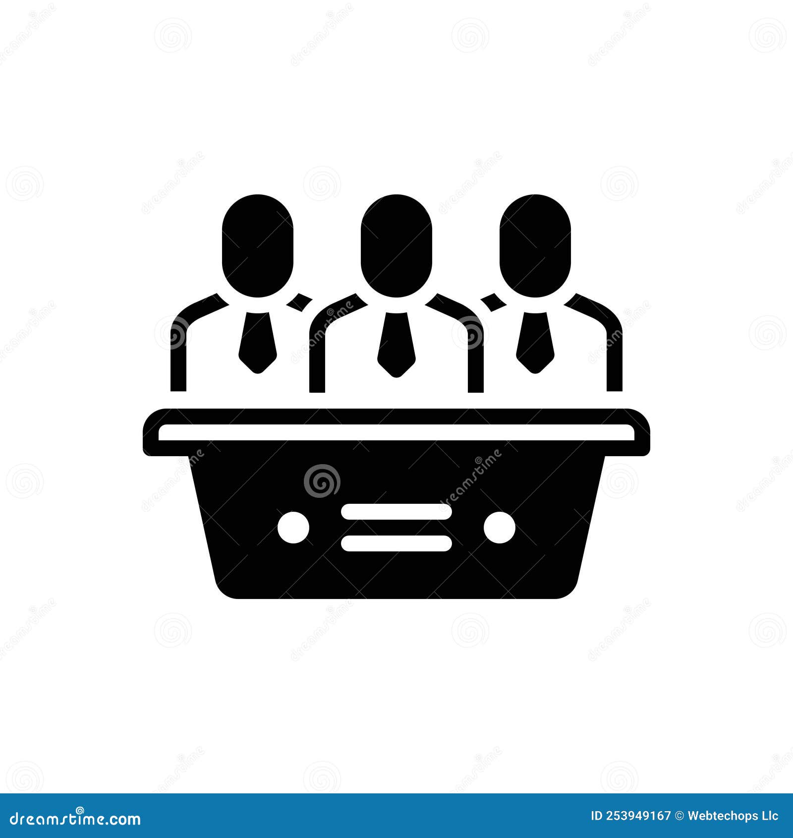 Black Solid Icon for Councils, Committee and Jury Stock Illustration ...