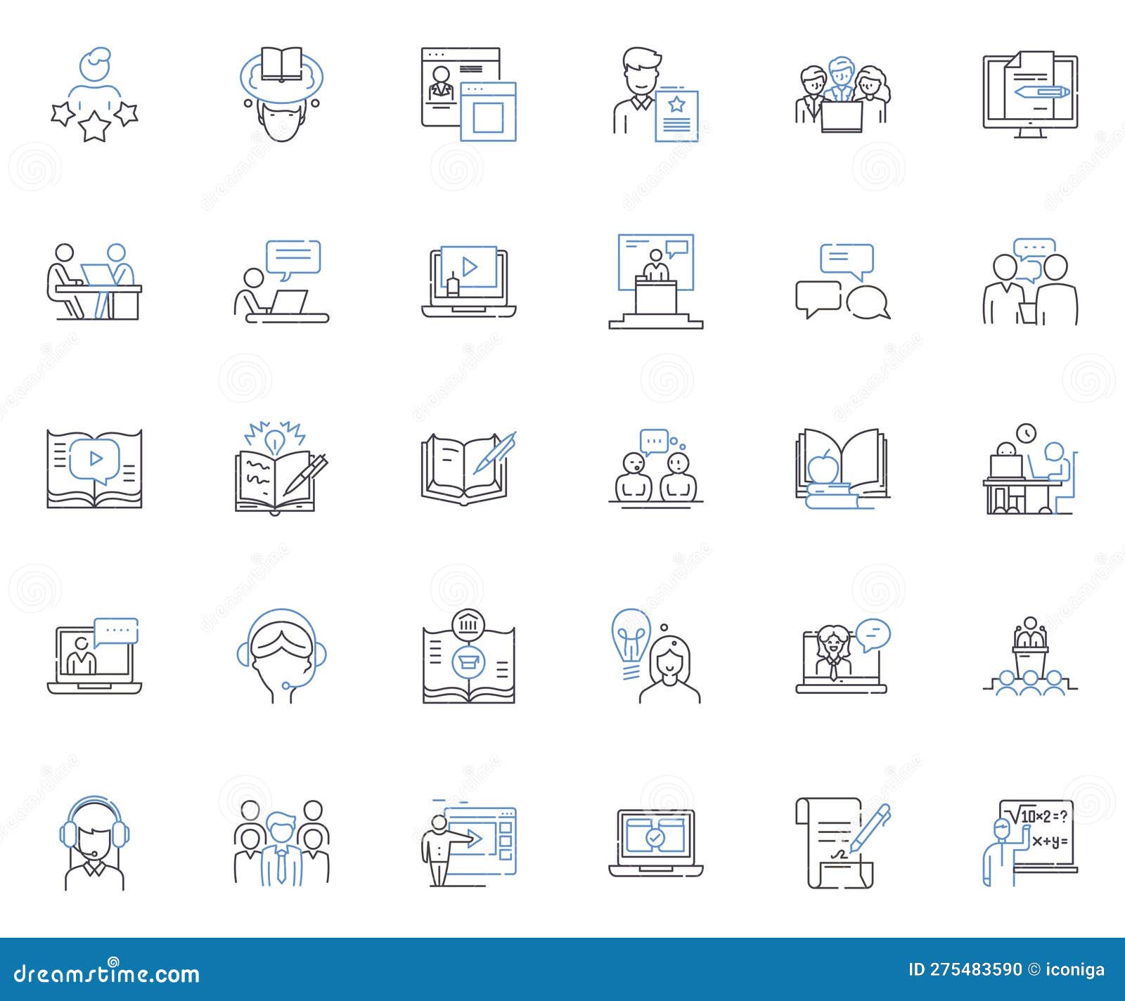 Counselor Line Icons Collection. Guidance, Support, Listener ... Counselor Line Icons Collection. Guidance, Support, Listener ...