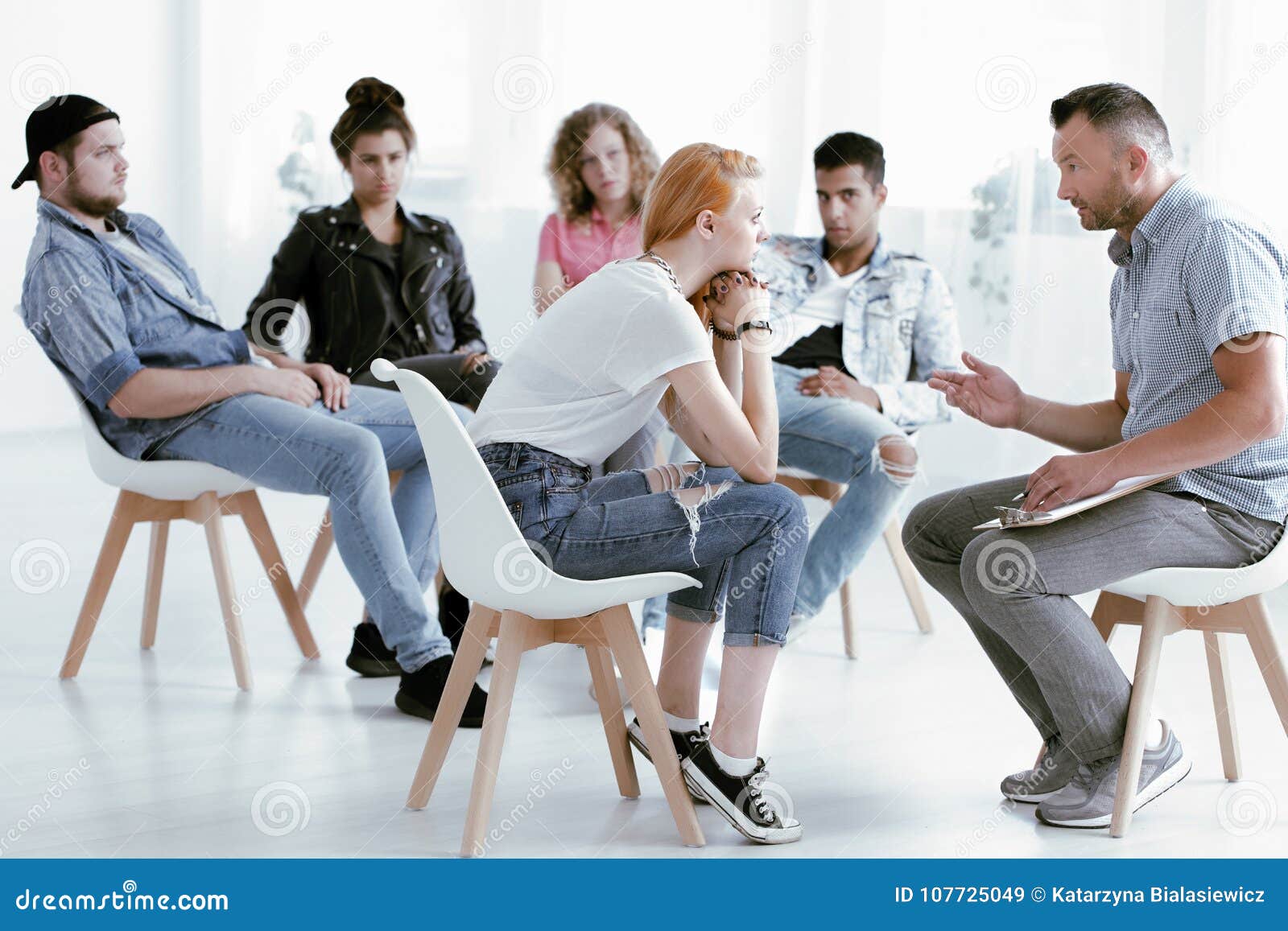 Counselor Talking with Rebellious Girl Stock Image - Image of arabic ...