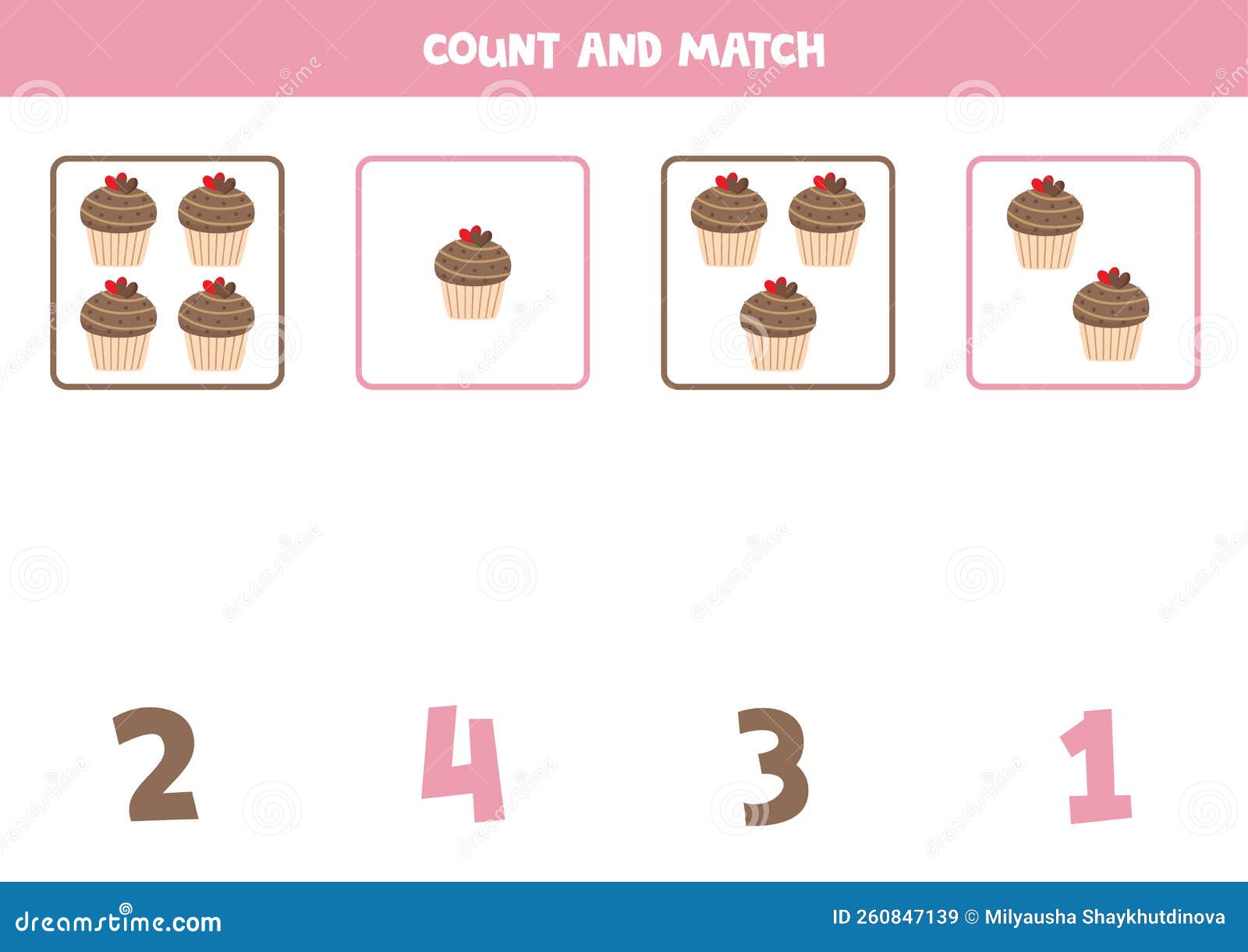 Counting Game for Kids. Count All Cupcakes and Match with Numbers ... Counting Game for Kids. Count All Cupcakes and Match with Numbers ...