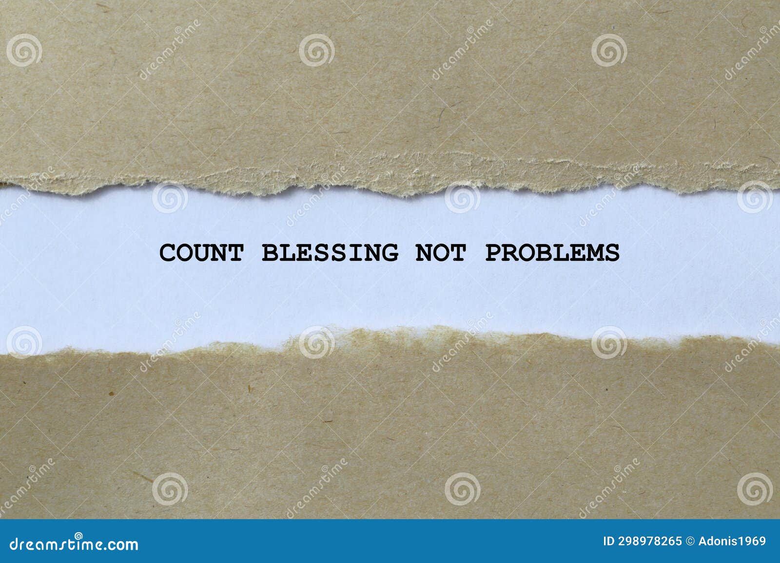 Count Blessing Not Problems on White Paper Stock Image - Image of ...