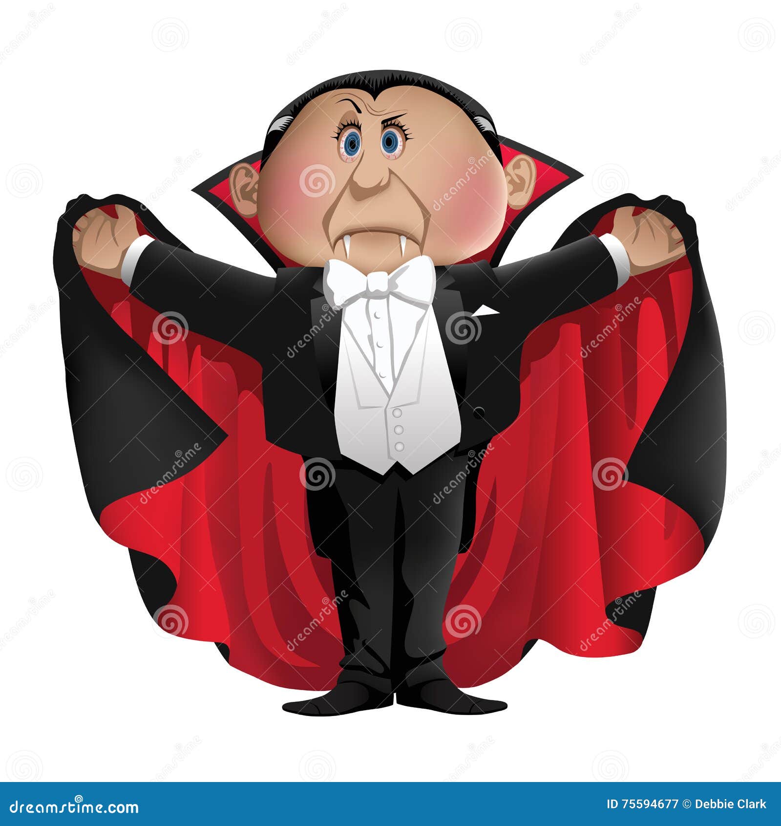 Count Dracula stock vector. Illustration of fangs, vampire - 75594677