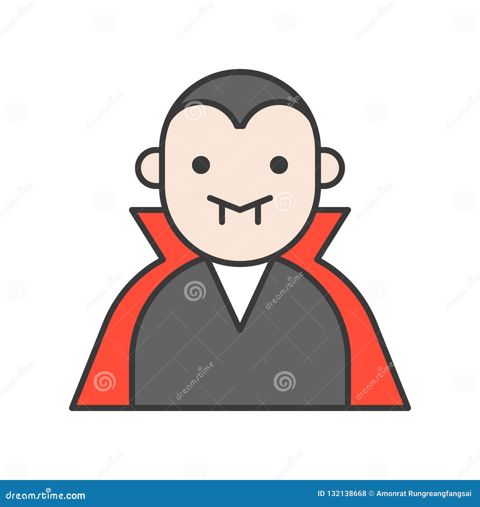 Count Dracula, Halloween Related Icon Outline Design Editable St Stock ...
