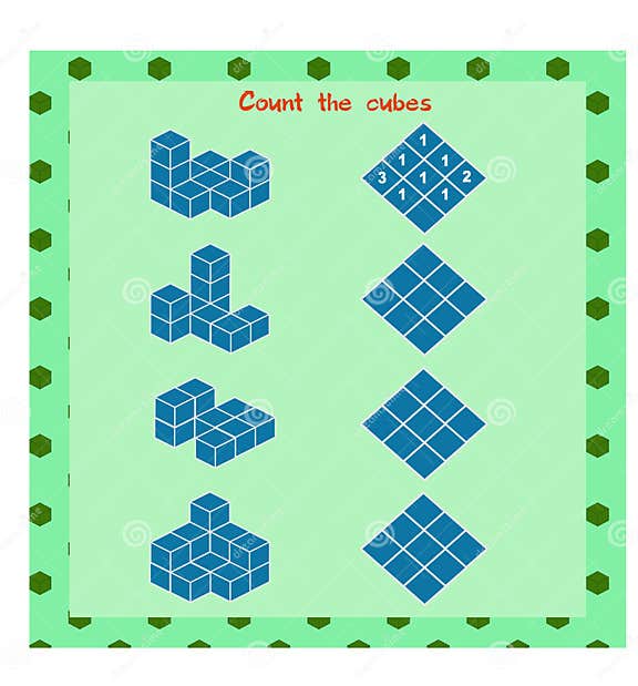 Count how many cubes stock illustration. Illustration of concepts ...