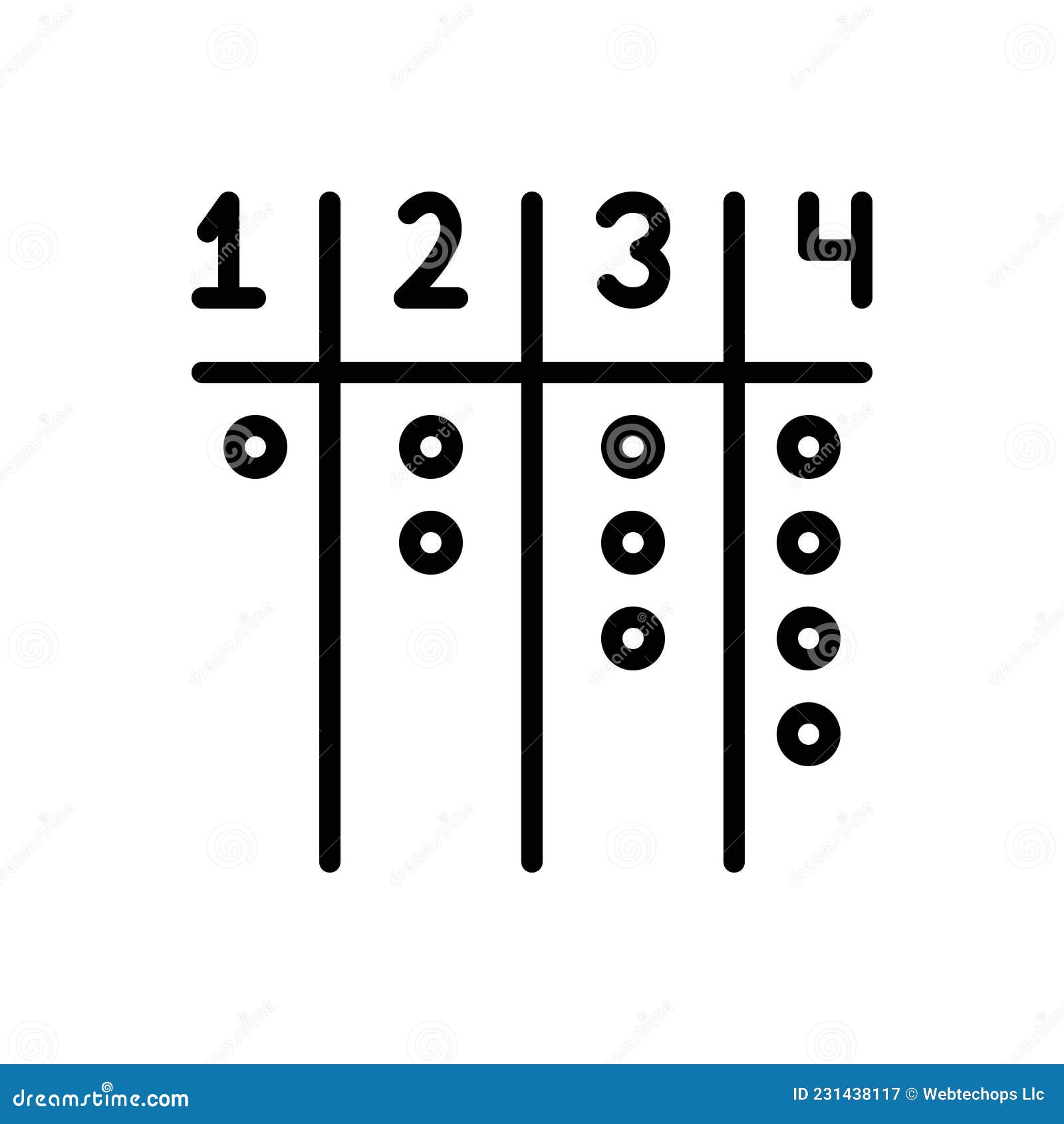 Black Line Icon for Count, Calculation and Computation Stock Vector ...