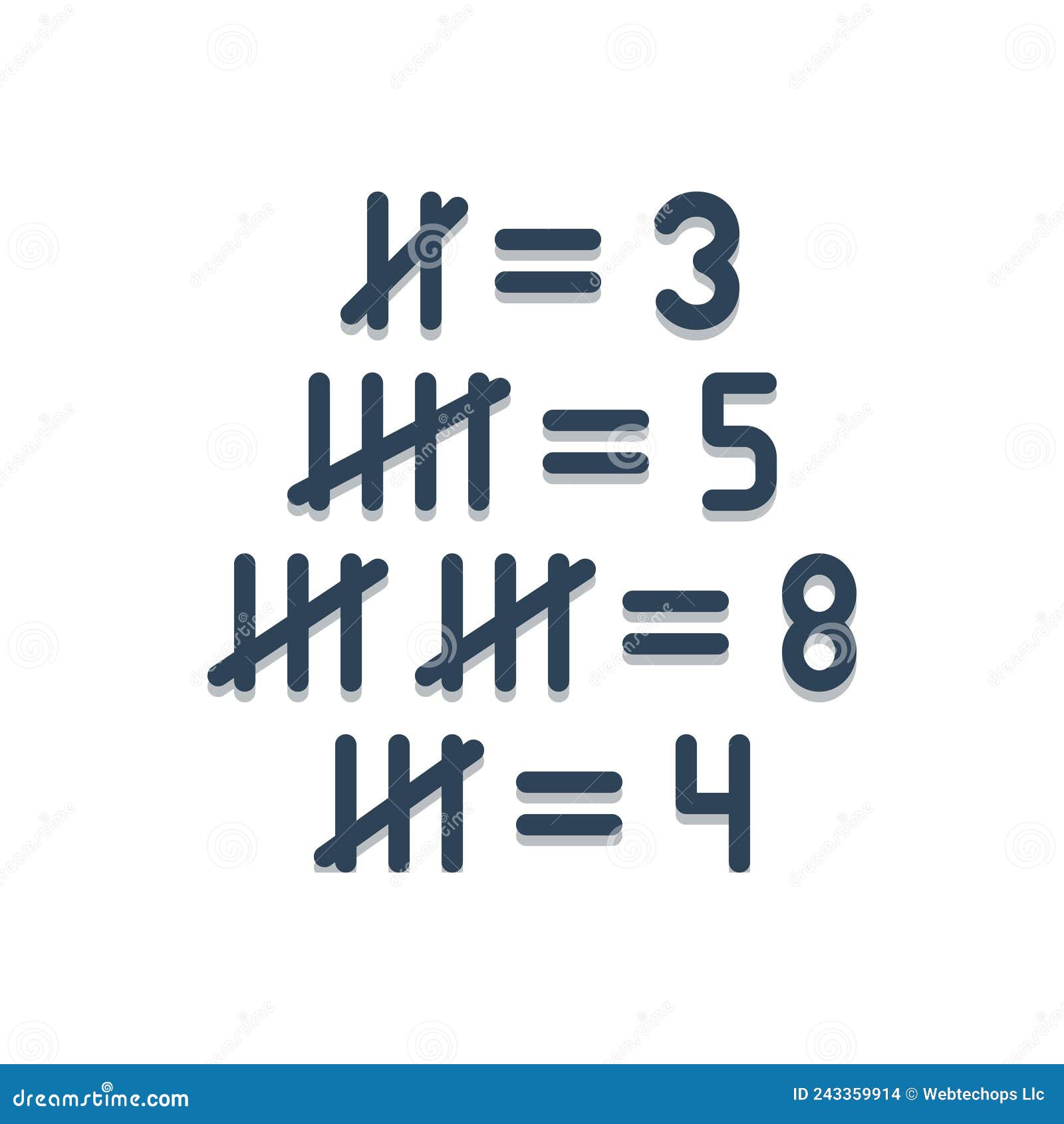 Color Illustration Icon for Count, Math and Computation Stock Vector ...