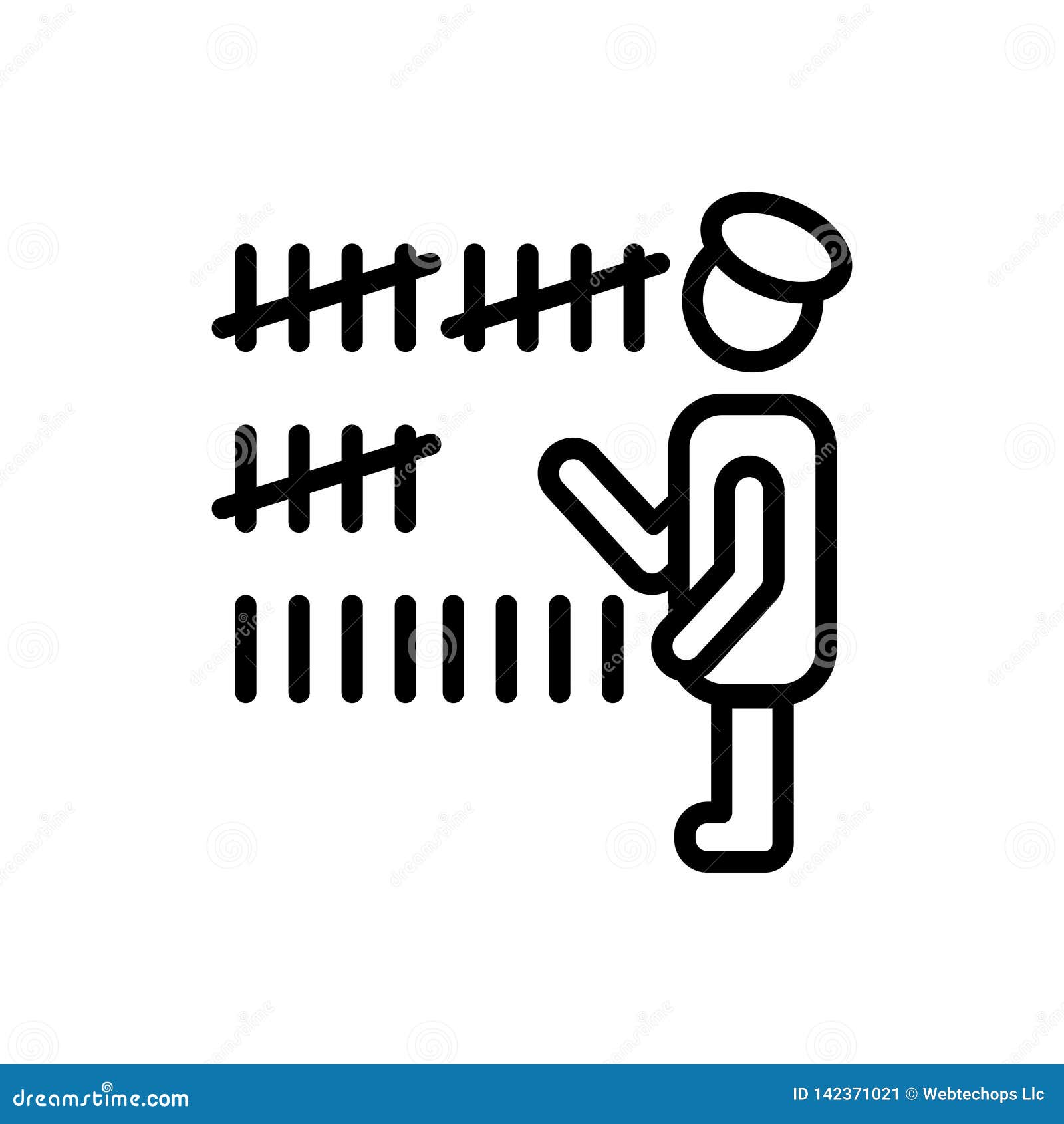 Black Line Icon for Count, Enumerate and Itemize Stock Vector ...