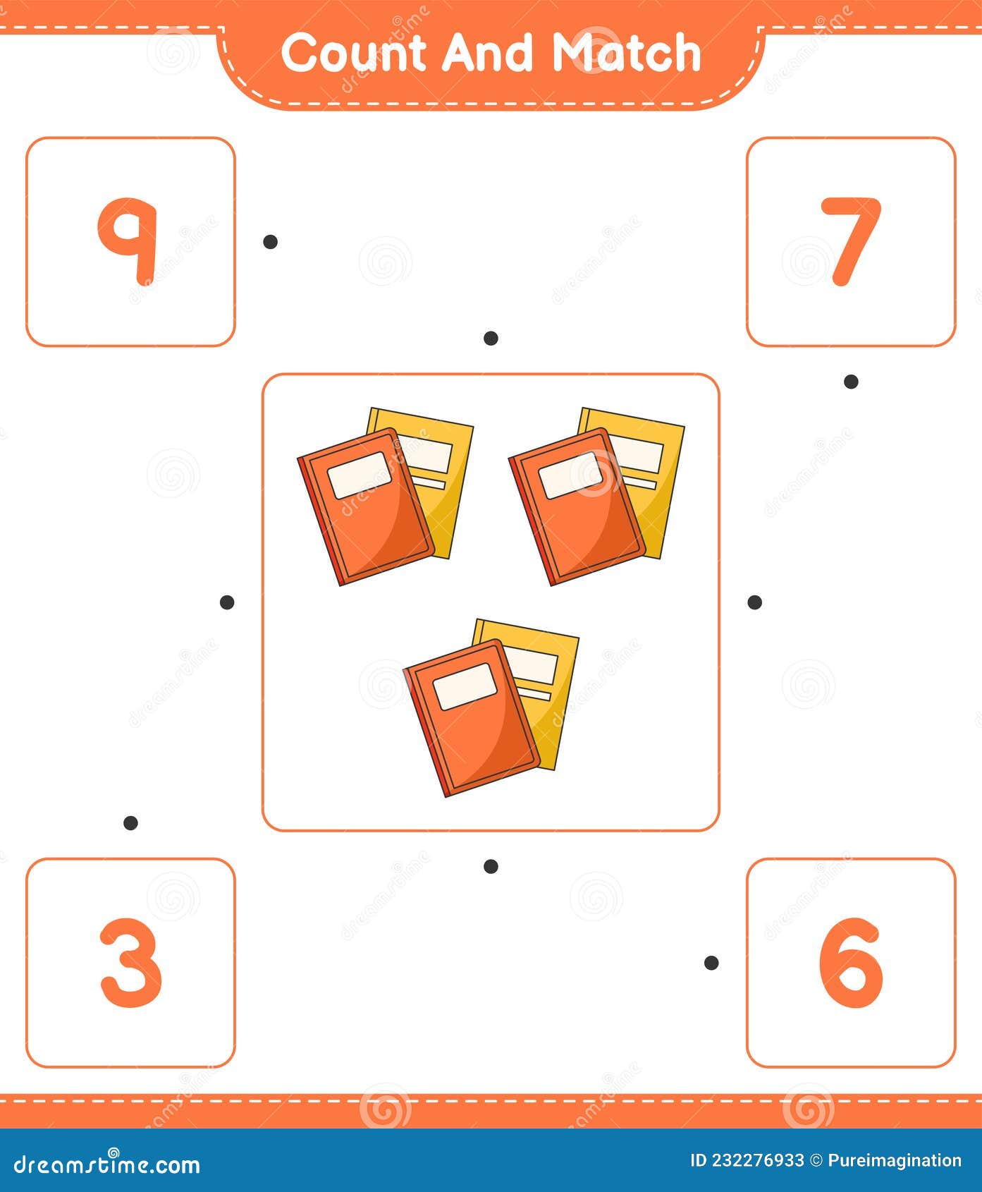 Count and Match, Count the Number of Book and Match with the Right ...