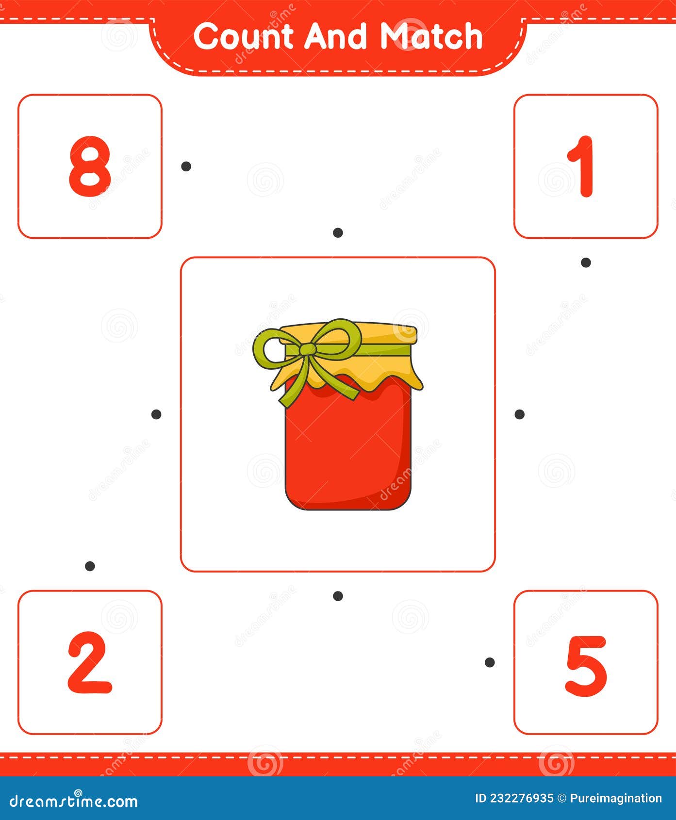 Count and Match, Count the Number of Jam and Match with the Right ...
