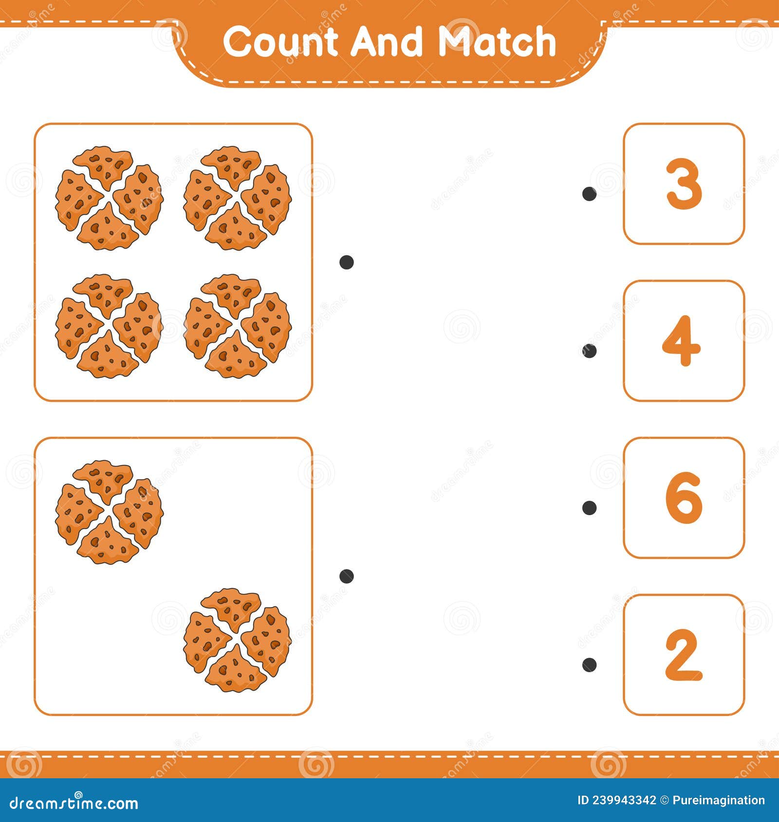 Count and Match, Count the Number of Cookie and Match with the Right ...