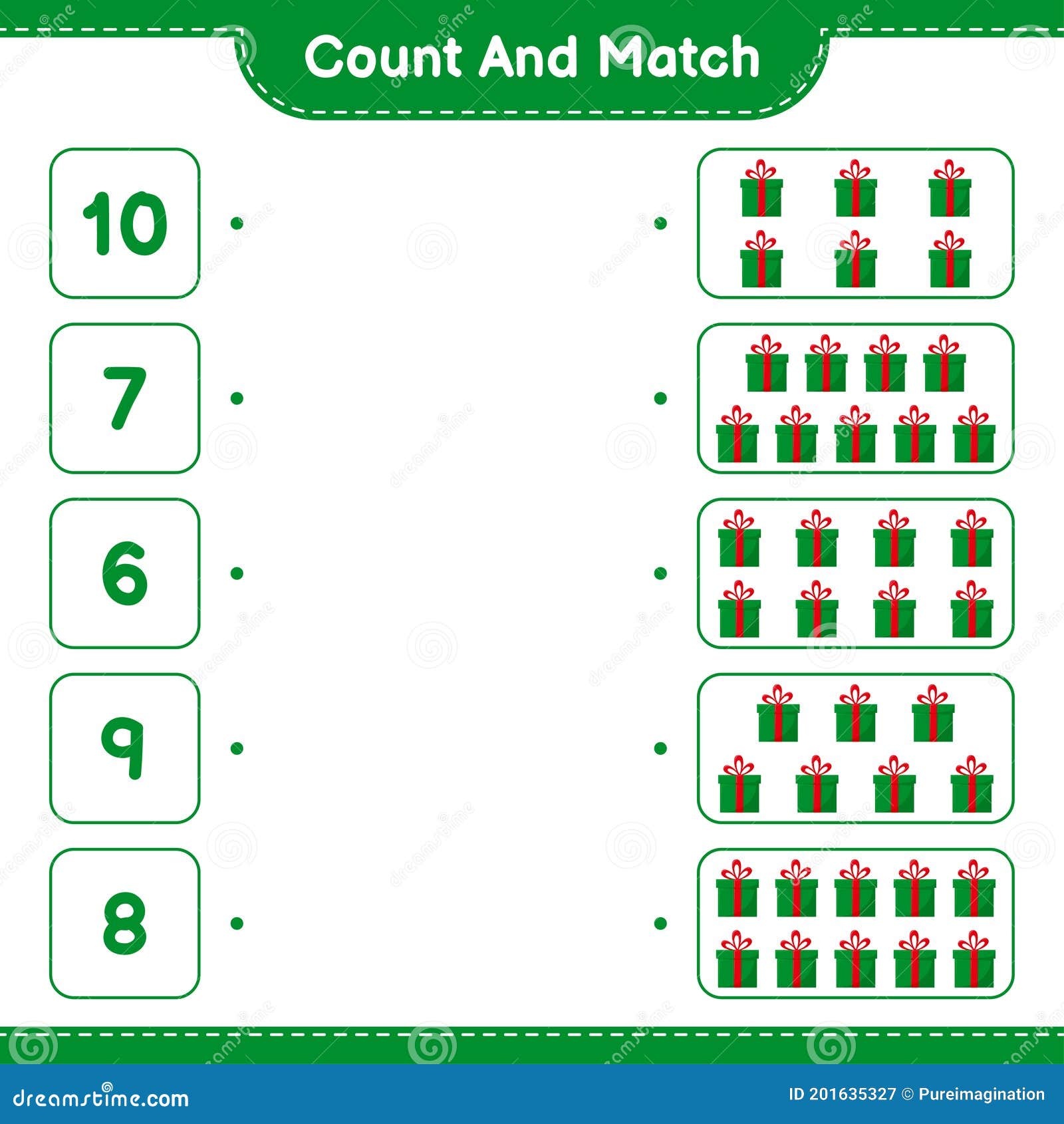 Count and Match, Count the Number of Gift Boxes and Match with Right ...