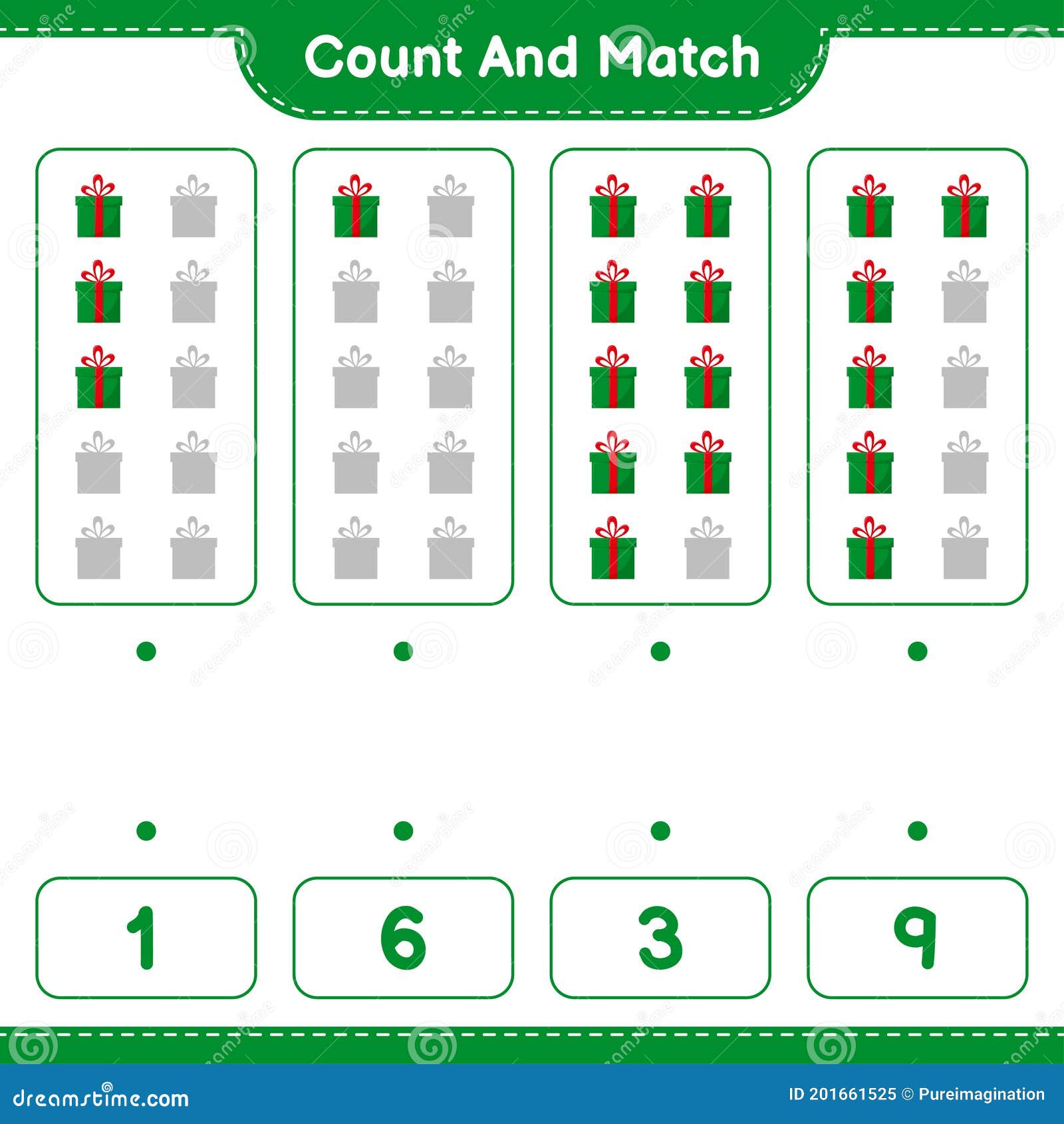 Count and Match, Count the Number of Gift Boxes and Match with Right ...