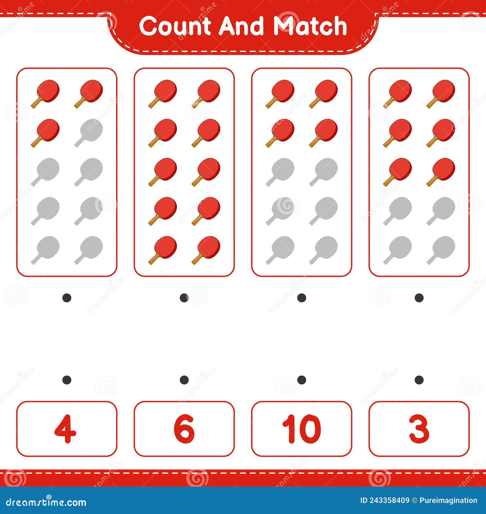 Count and Match, Count the Number of Ping Pong Racket and Match with ...