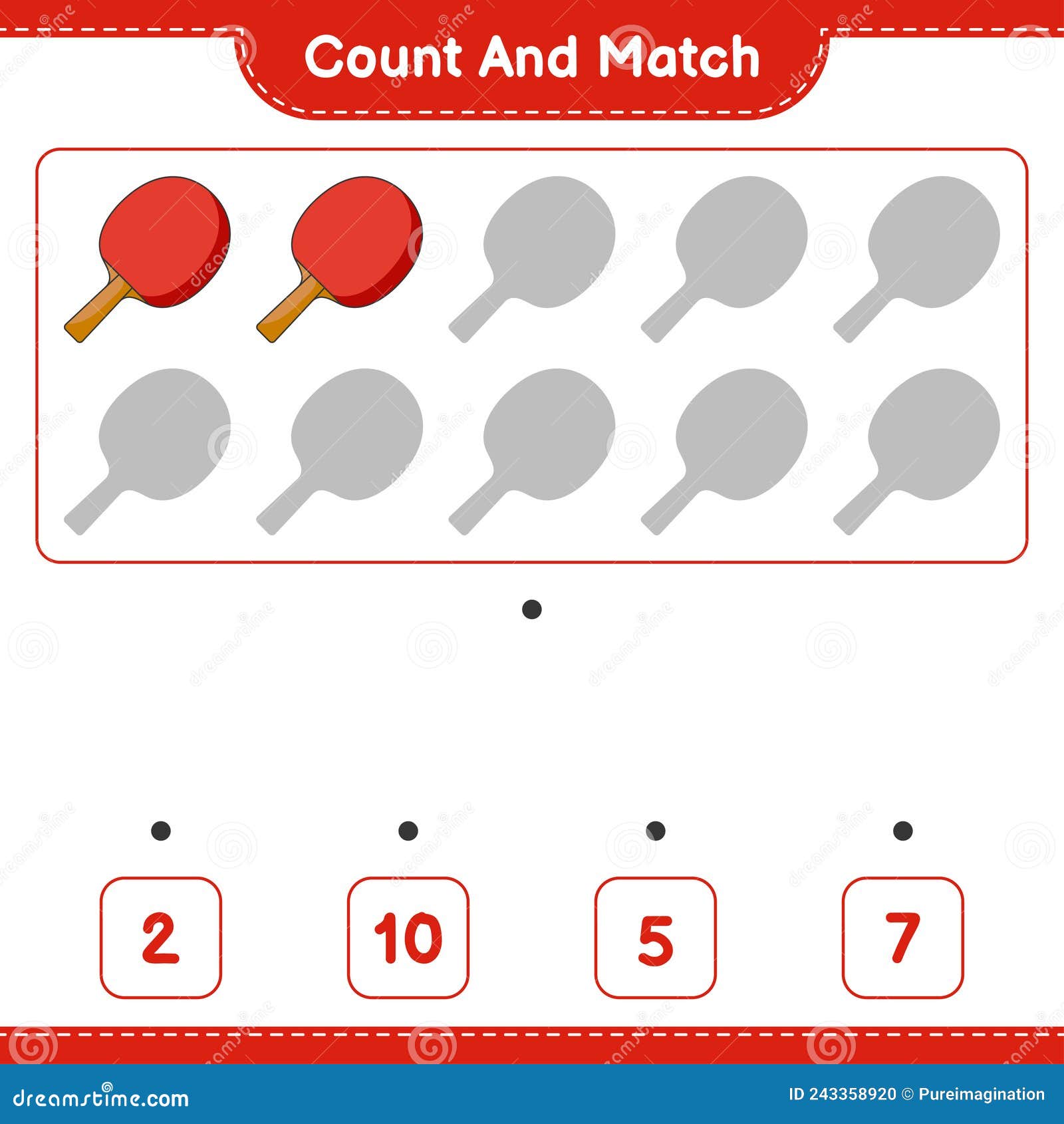 Count and Match, Count the Number of Ping Pong Racket and Match with ...