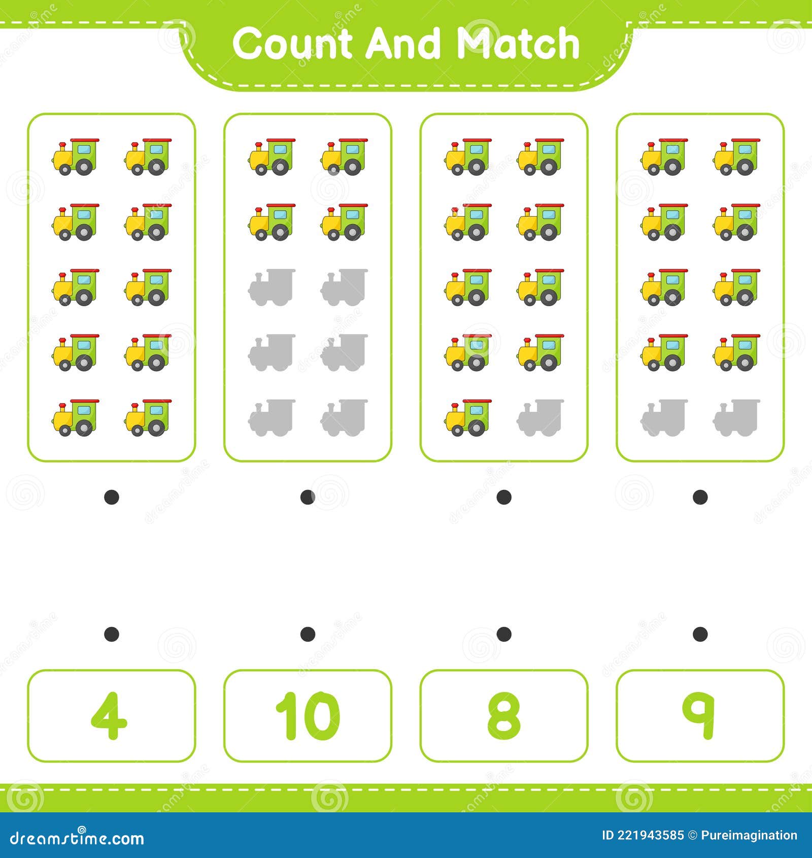 Count and Match, Count the Number of Train and Match with the Right ...