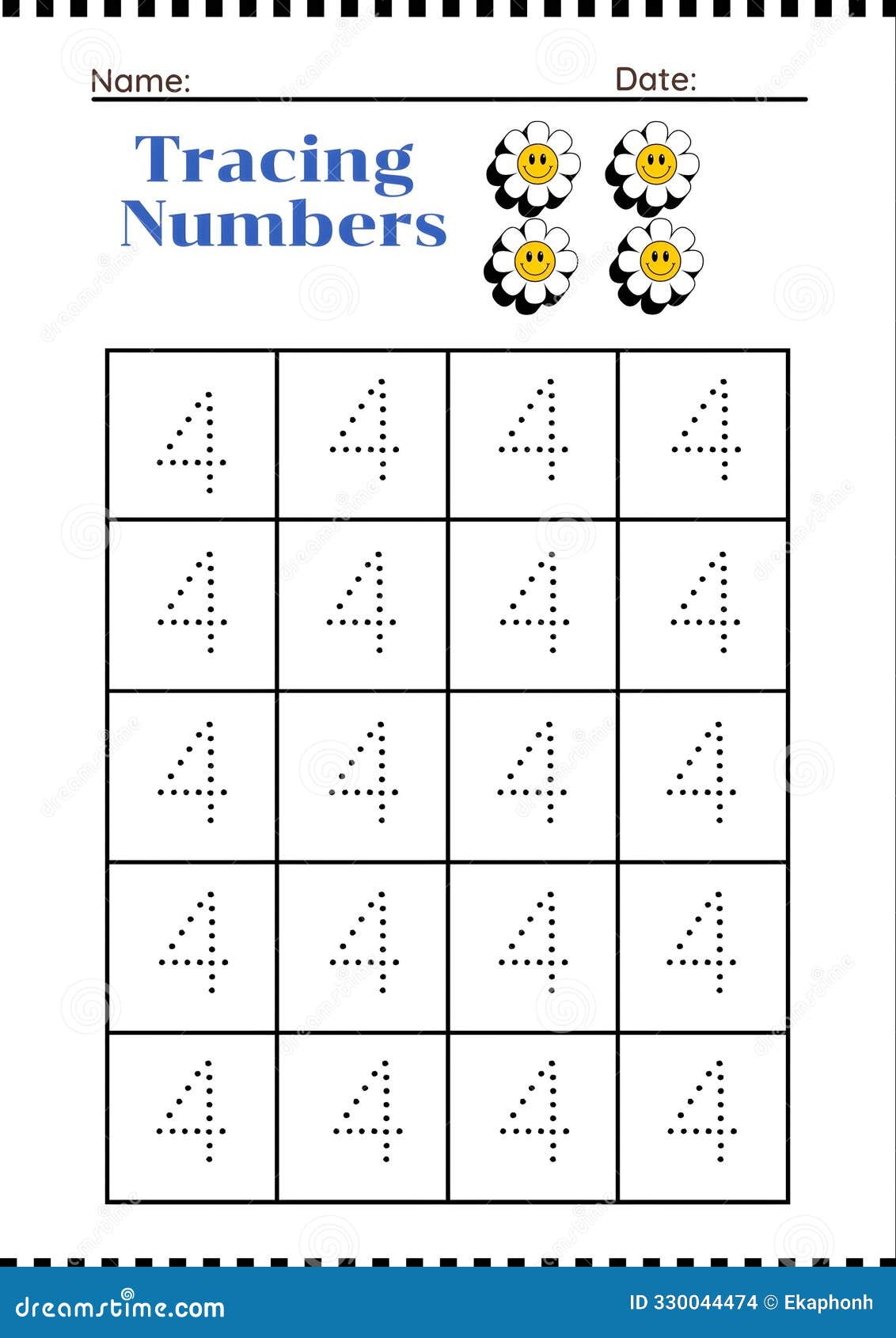 Tracing Numbers 1 stock photo. Image of numbers, number - 330044474
