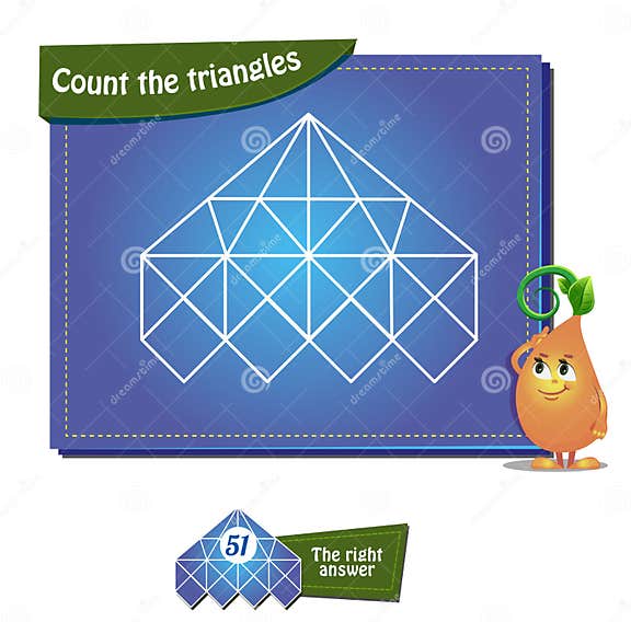 Count the Triangles 26 Brainteaser Stock Illustration - Illustration of ...