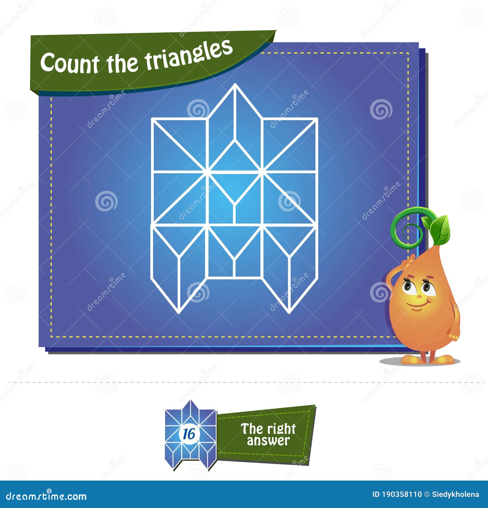 Count The Triangles, Maths Game For Children, Easy Level, Education ...