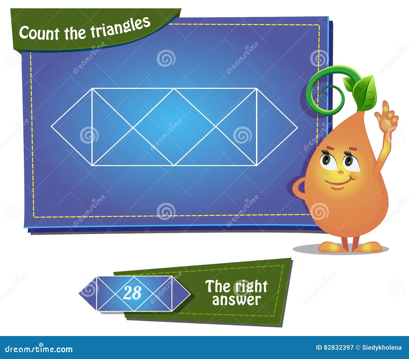 Count the triangles 12a stock illustration. Illustration of maze - 82832397