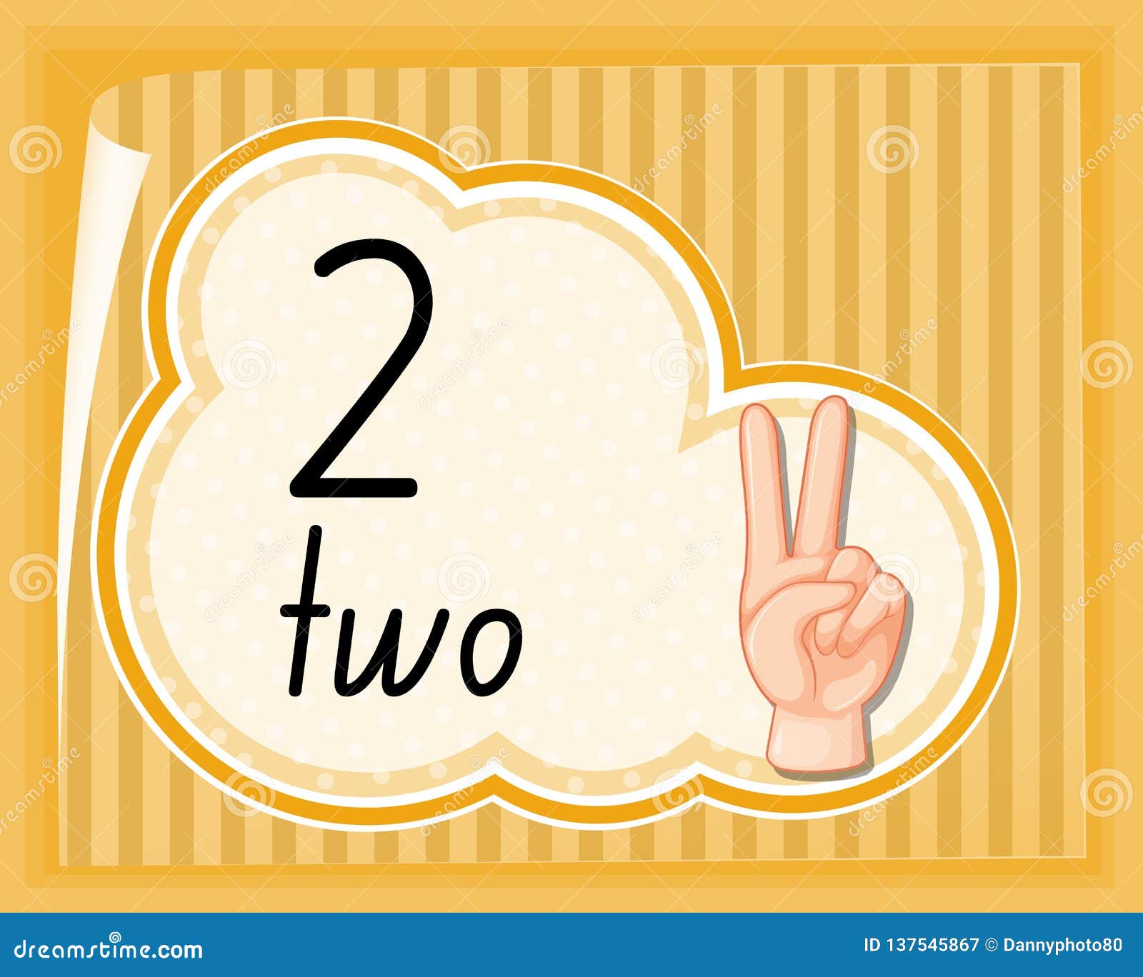 Count Two with Hand Gesture Stock Vector - Illustration of clipart ...