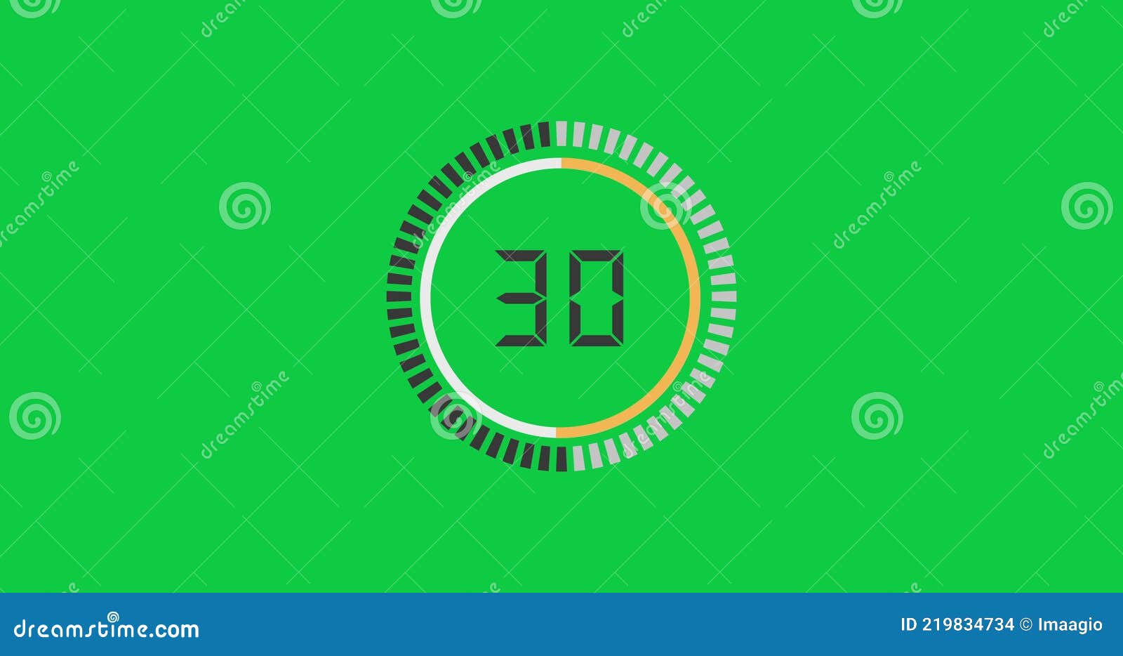 Countdown Animation. a Clock Counts Down from 60 Seconds To Zero ...