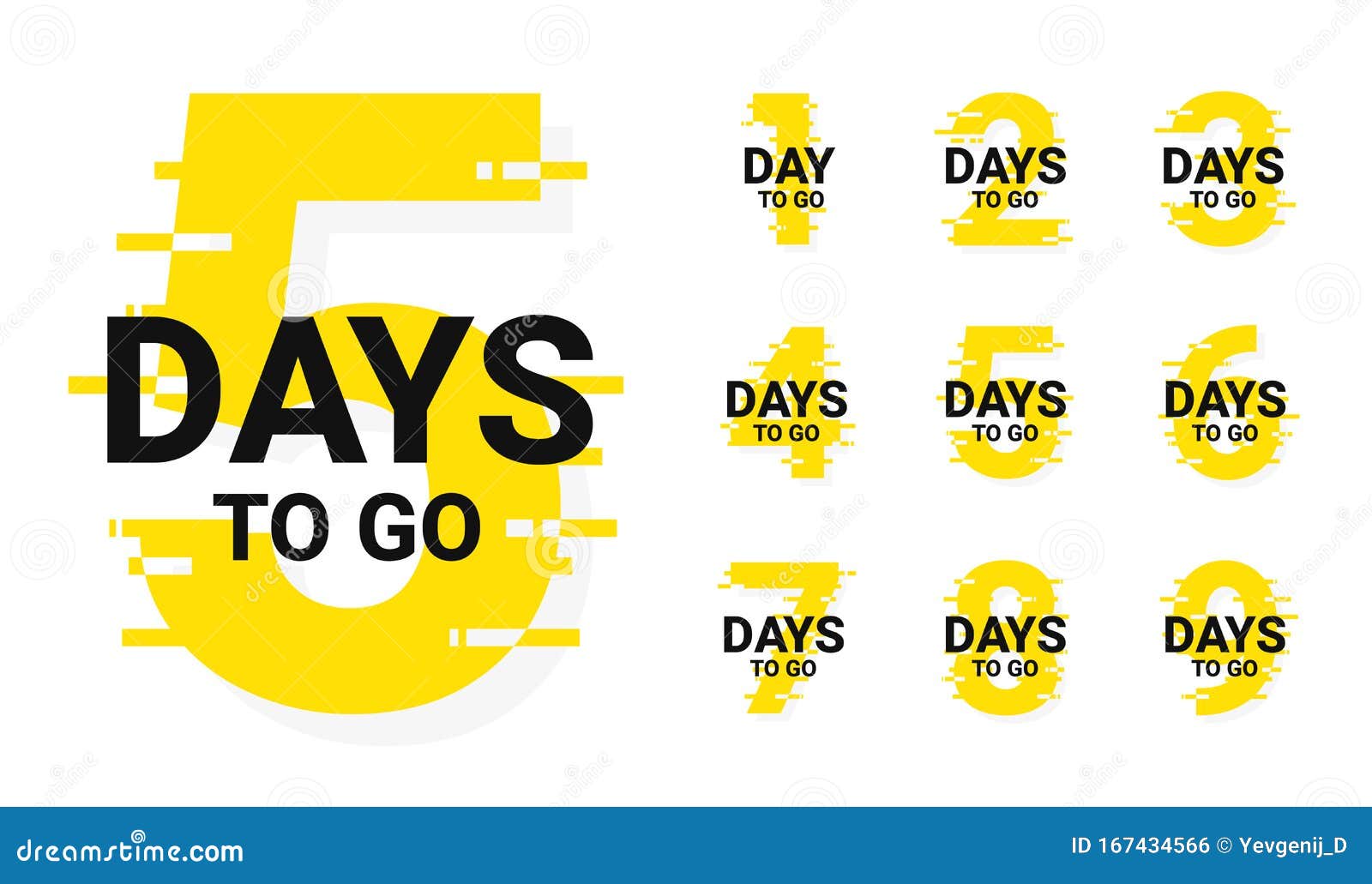 Countdown Badges. Number of Days Left To Go, from 1 To 9 Stock Vector ... Countdown Badges. Number of Days Left To Go, from 1 To 9 Stock Vector ...