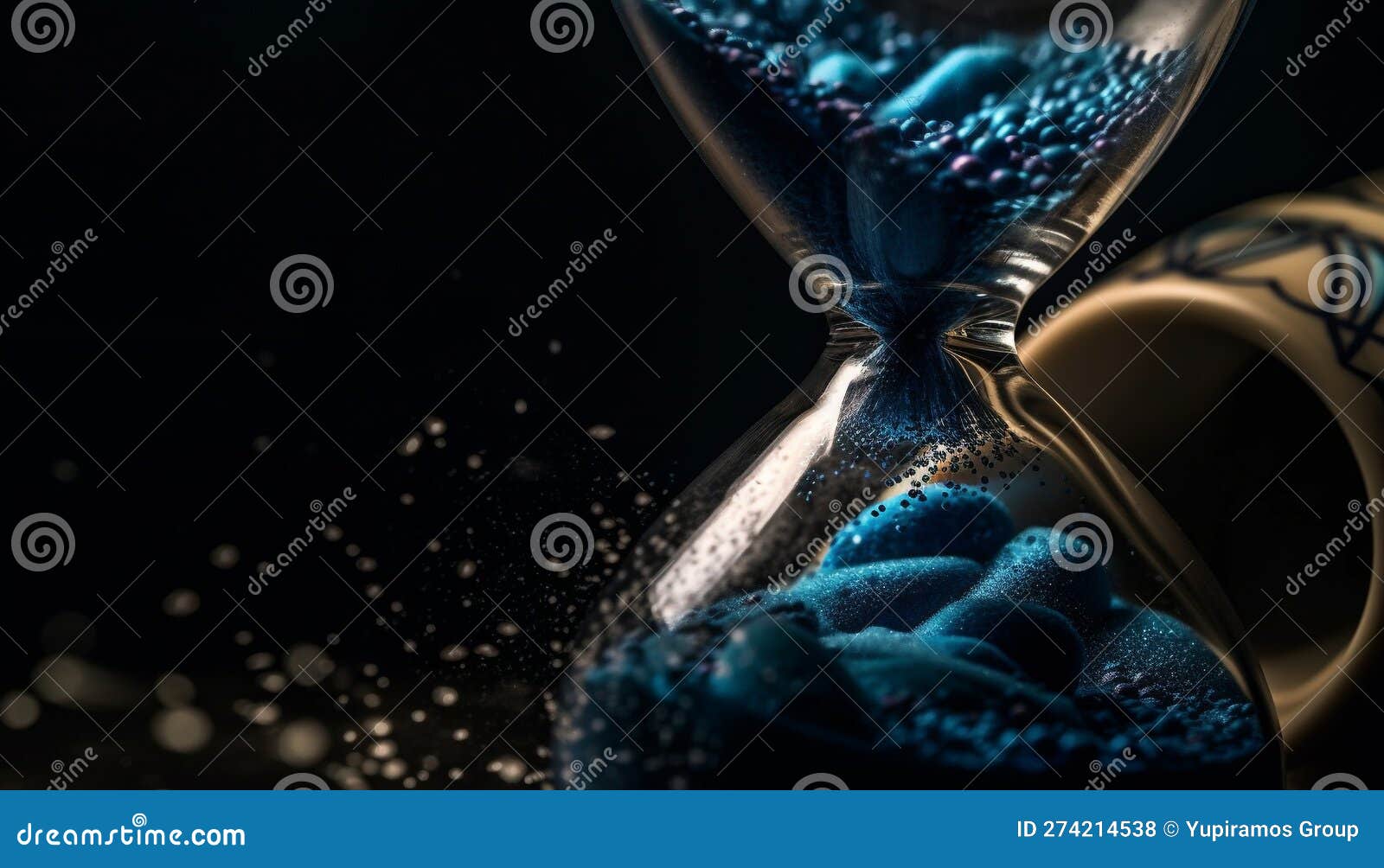 Countdown Begins, Antique Timer Sand Flowing Endlessly Generated by AI ...