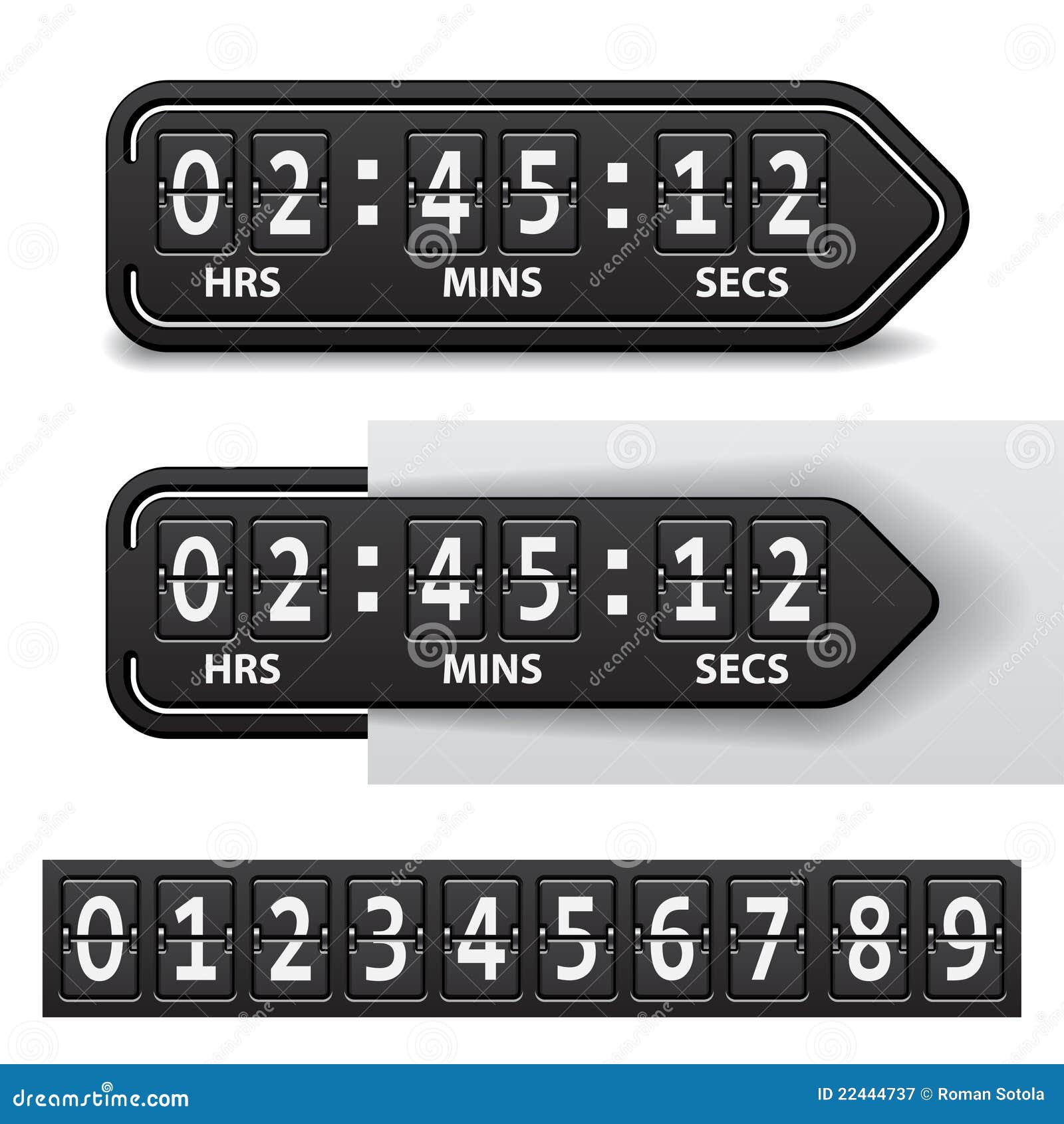 Countdown Black Flip Clock Scoreboard Retro Panel Analog Remaining