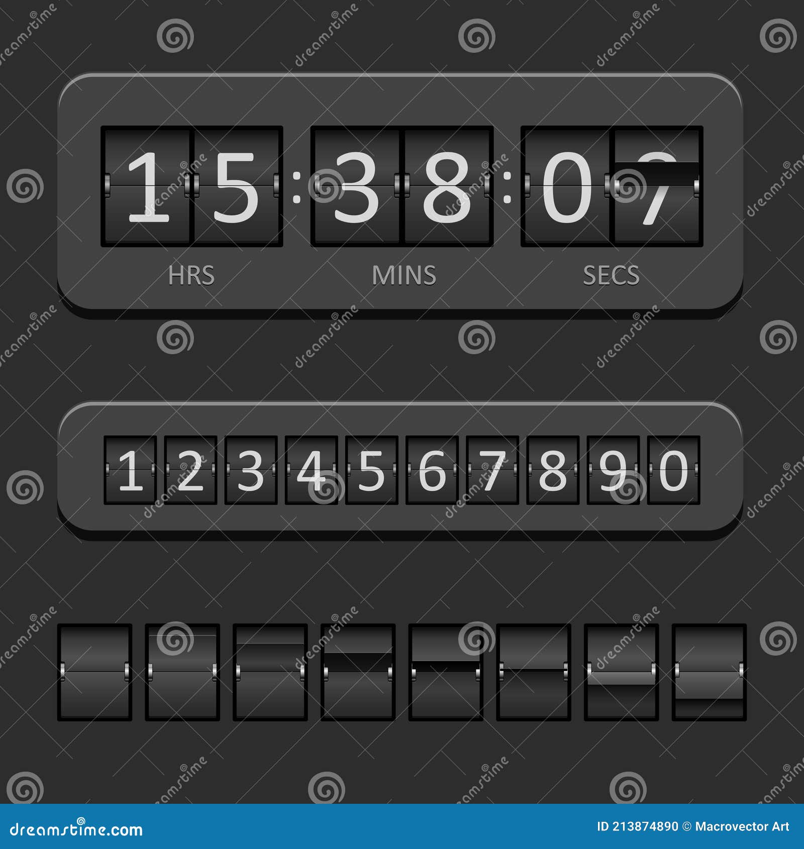 Countdown Board Design Vector Illustration Stock Vector - Illustration ...
