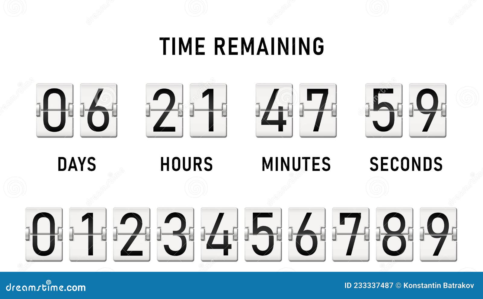 Countdown Board of Remaining Time with Day, Hour, Minute and Second ...