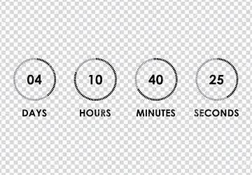 Countdown Circle Clock Counter Timer Vector Stock Illustration ...