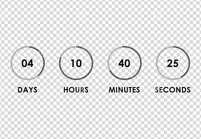 Countdown Circle Clock Counter Timer Vector Stock Illustration ...
