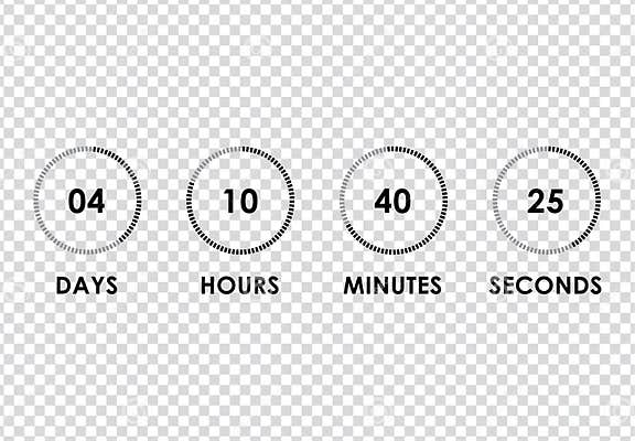 Countdown Circle Clock Counter Timer Vector Stock Illustration ...