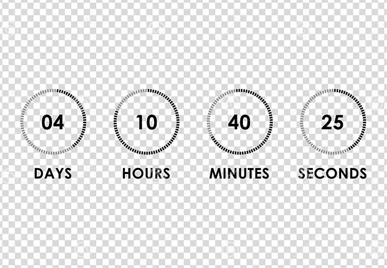 Countdown Circle Clock Counter Timer Vector Stock Illustration ...
