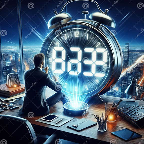 Countdown Clock a Countdown Clock with a Flashing Display Symbol Stock ...