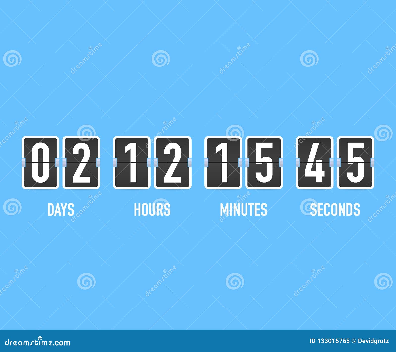 Countdown Clock Counter Timer Ui App Digital Count Down Circle Board
