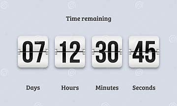 Countdown Clock Flip Counter Vector Digital Timer Stock Vector ...