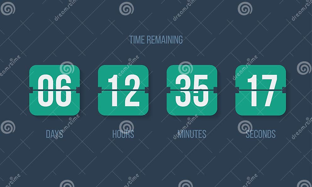 Countdown Clock Flip Counter Vector Digital Timer Stock Vector ...